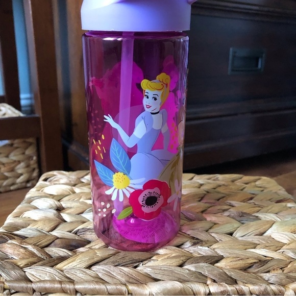 Disney | Dining | Disney Princess Water Bottle With Straw | Poshmark